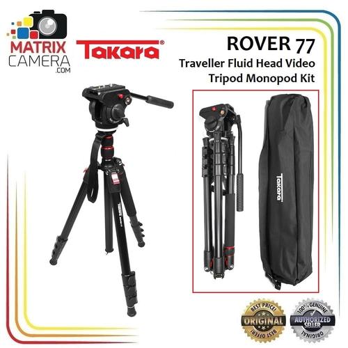 Promo Takara ROVER 77 2 in 1 Traveller Fluid Head Video Tripod Monopod ...