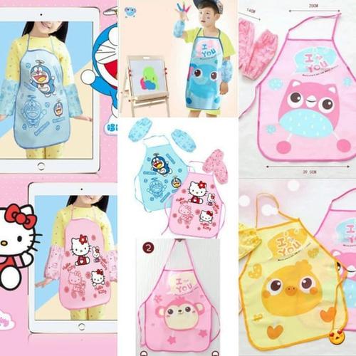 Jual Celemek masak Anak Apron anak import Motif Lucu kids apron Plastik ...