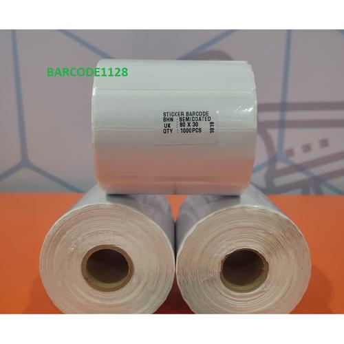 Jual LABEL BARCODE SEMICOATED UK. 80 MM X 30 MM / 8CM X 3 CM - Jakarta ...