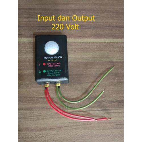 Jual Saklar Sensor Gerak Otomatis ( PIR ) / Motion Detector AC 220 Volt ...