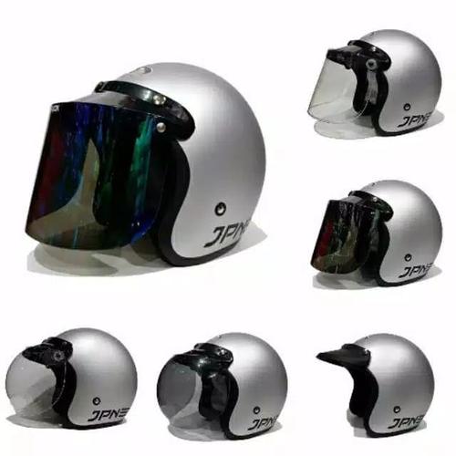 Jual Helm Bogo JPN ARC silver dop Retro clasic (ORIGINAL) - helm fet ...