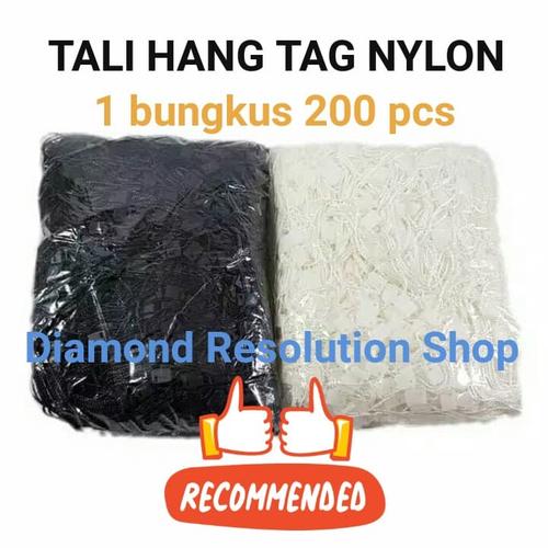 Jual 200 pcs tali Hang Tag / Hand Tag / Tali Label nylon - Putih ...