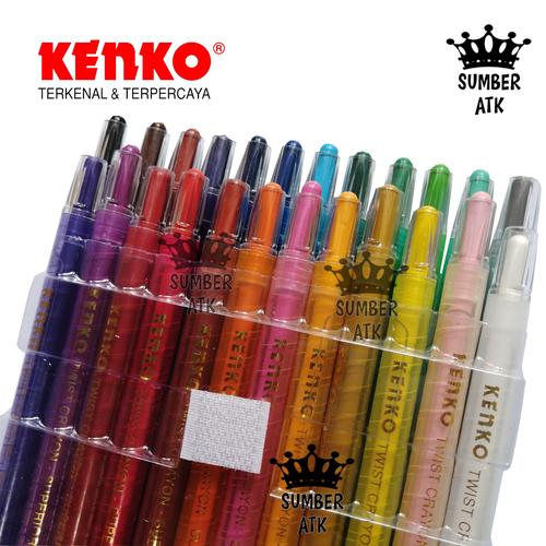 Jual Crayon Twist Kenko 24 COLOR TWIST CRAYON (PVC BAG) - 1 Set - 24 ...