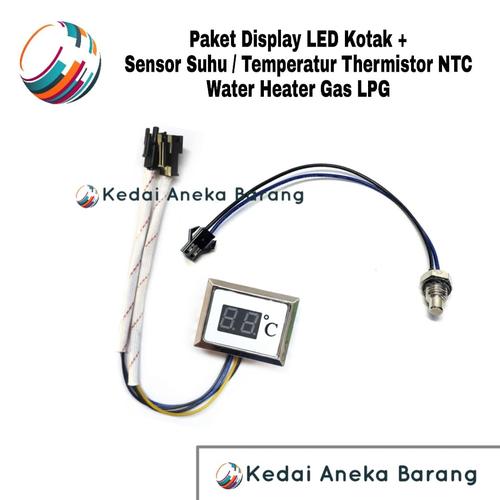 Jual Display LED Kotak + Sensor Panas Suhu Temperatur Water Heater Gas ...