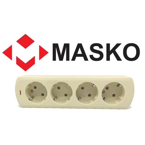 Jual MASKO STOP KONTAK ARDE 4 LUBANG + LAMPU A-140 2P LOBANG ORIGINAL ...