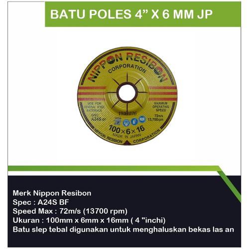 Jual Batu Poles 4" x 6 MM JP / Batu Gerinda Poles / Batu Slep Tebal ...