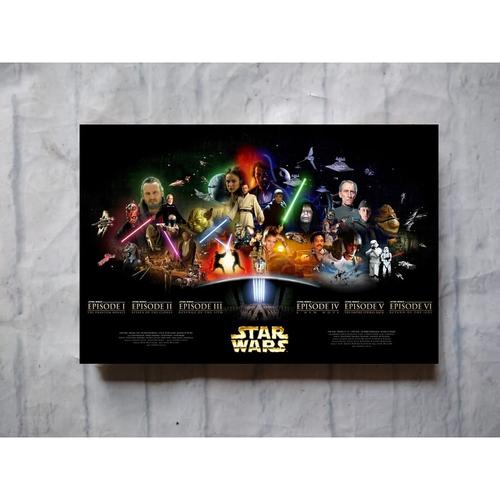 Jual Poster Star wars starwars saga dekorasi hiasan dinding kayu klasik ...