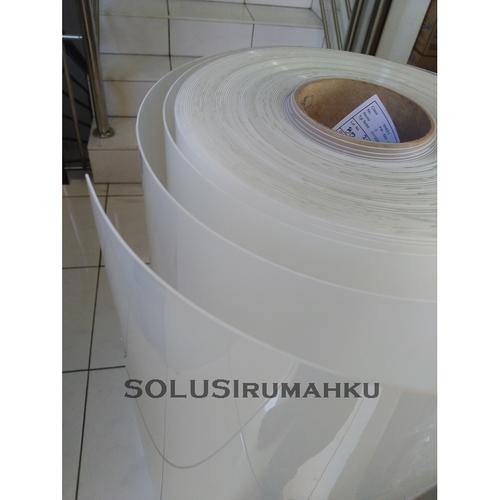Jual Per METER Fiber Tutup Pagar PUTIH POLOS PALING TEBAL 1 mm Plastik ...