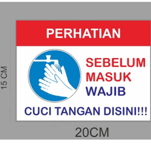 Jual Stiker Sign Cuci Tangan sebelum masuk - Kota Surabaya - Piramida ...