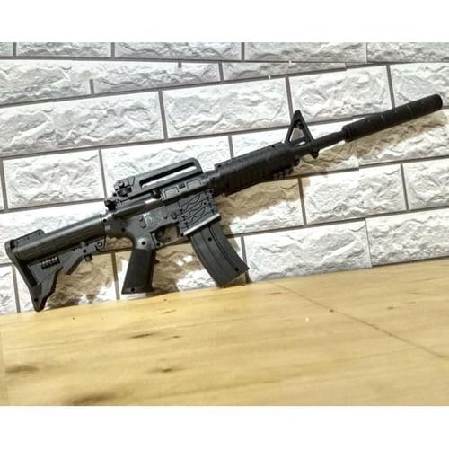 Jual Mainan senapan Spring M4-1 + peredam d cobra Sniper Airsoft m416 16 - Kab. Tangerang ...