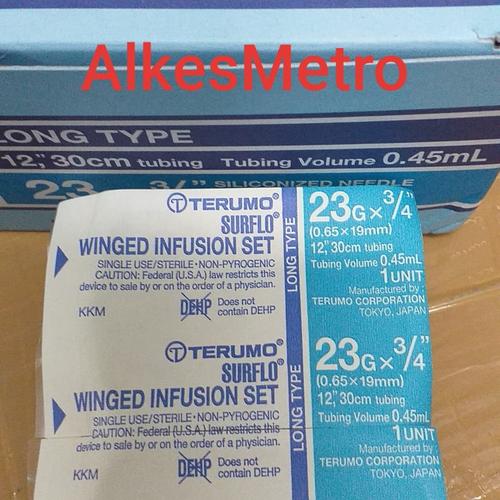 Jual WINGED NEEDLE NO.23Gx3/4"/SURFLO INFUSION SET ANAK TERUMO - Kab ...