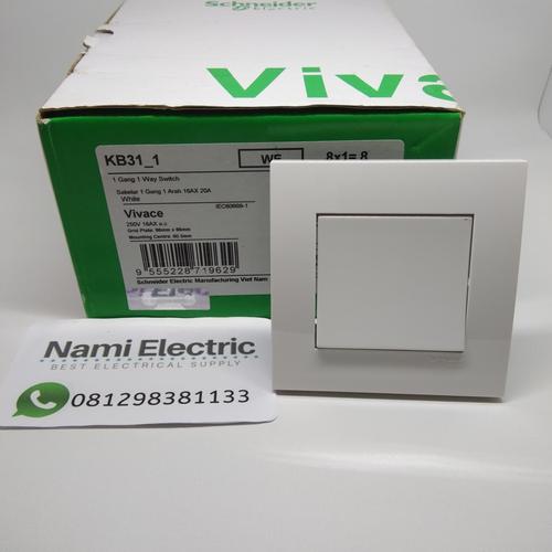 Jual Saklar Engkel Schneider Vivace KB31_1 WE 1 Gang 1 Way Switch ...