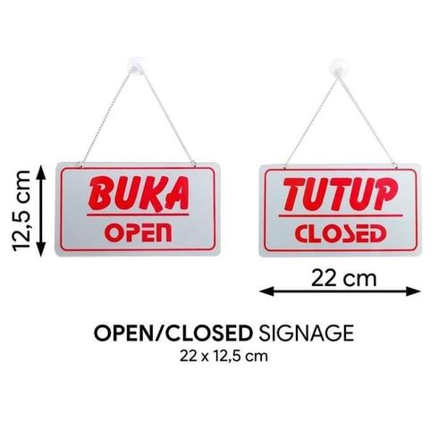 Jual SIGN LABEL BUKA TUTUP - OPEN CLOSE DOOR SIGN GANTUNG PLAT ...