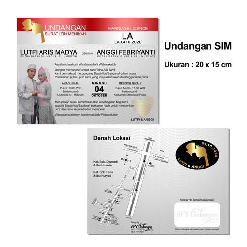 Jual Undangan Nikah Unik Model SIM Undangan Bentuk SIM - Kab. Sidoarjo ...