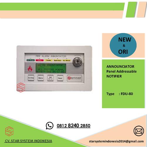 Jual announciator panel, addressable alarm, FDU 80 notifier - Jakarta ...