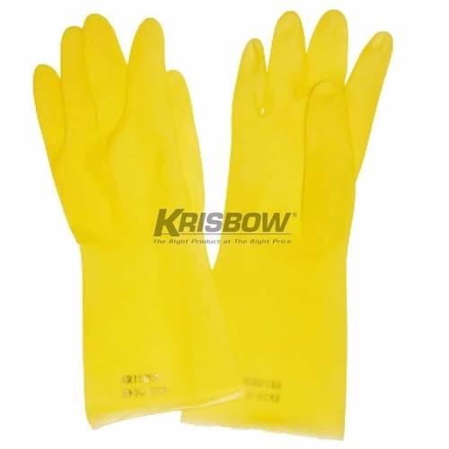 Jual SARUNG TANGAN KERJA LATEX KUNING KRISBOW/GLOVE LATEX YELLOW (M ...