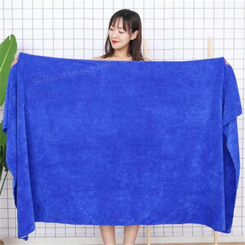 Jual Handuk Mandi Dewasa Handuk Polos Biru Dewasa Ukuran 70x140 ...