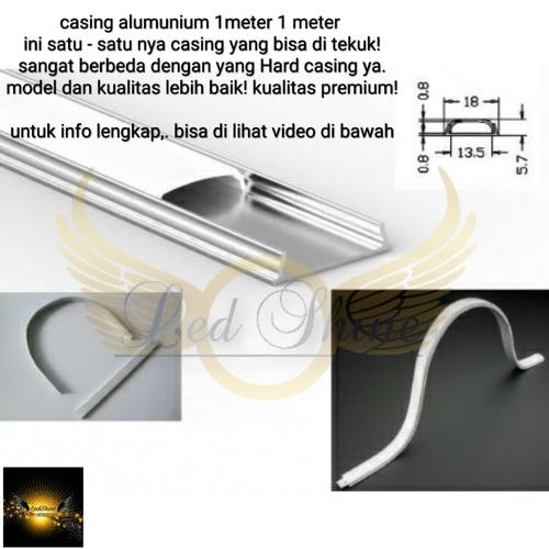 Jual casing bisa di tekuk flexible alumunium led profile led strip 1M 1 ...