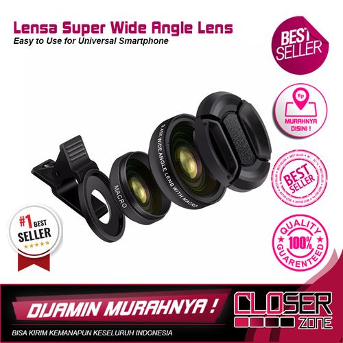 Jual Apexel Lensa Super Wide Angle Lens 0.45x - Macro 12.5x For ...