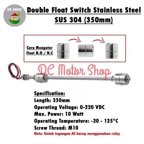 Jual Double Float Switch Dual Balls Stainless SUS Water Level Sensor ...