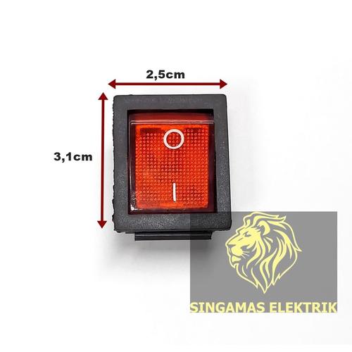 Jual Saklar Switch On Off kotak Besar 4 Kaki 4 pin Warna Merah Ada ...