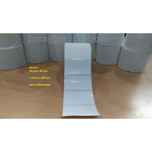 Jual LABEL 70 X 40 (1 baris) isi 1000 PCS SEMI COATED PAPER size 70x40 ...