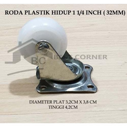 Jual Roda Plastik Putih 1 1/4" Hidup - Jakarta Barat - Best Corner ...