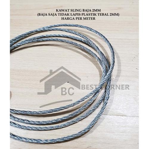 Jual Kawat Sling Baja 2 MM / Kawat Seling Baja ( TIDAK LAPIS PLASTIK ) - Jakarta Barat - Best ...