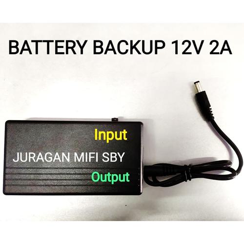 Jual Portable Battery Backup Mini UPS 12V/2A 2000mAh Modem Home Router CCTV - Kota Surabaya ...