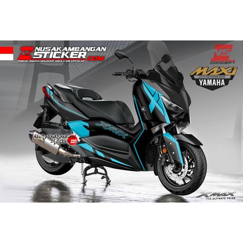 Jual Decal Sticker Yamaha Xmax Hitam Biru Tosca/Kuning - Graftac ...