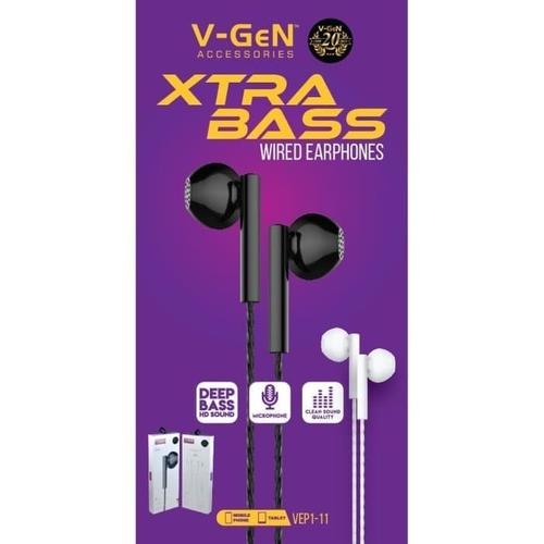 Jual Headset V-gen VEP1-11 Handsfree Wired Earphone Stereo Extra Bass ...