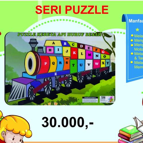Jual Puzzle Kayu: Puzzle Mengenal Huruf Besar Kereta Api - Kota ...