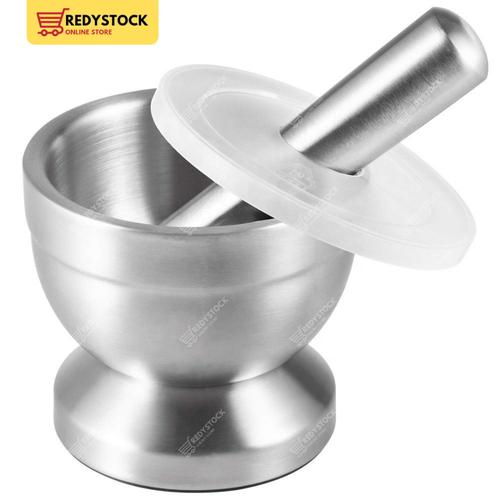 Jual MORTAR PESTLE TUMBUKAN BUMBU OBAT STAINLESS COBEK ULEKAN LUMPANG ...