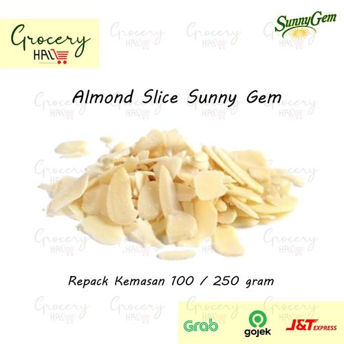Jual ALMOND SLICE SUNNY GEM REPACK 100 GRAM / 250 GRAM - 100 gram ...