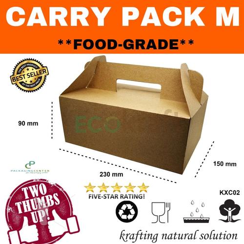 Jual FOOD GRADE / Carry Pack M / Gable Box / Box Jinjing Kraft / Kotak ...