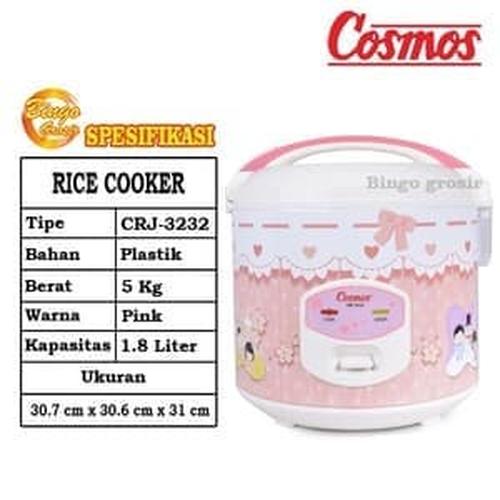 Jual COSMOS Jar Warmer Cooker Magic Com Rice Cooker Cosmos CRJ 3232 1.8 ...