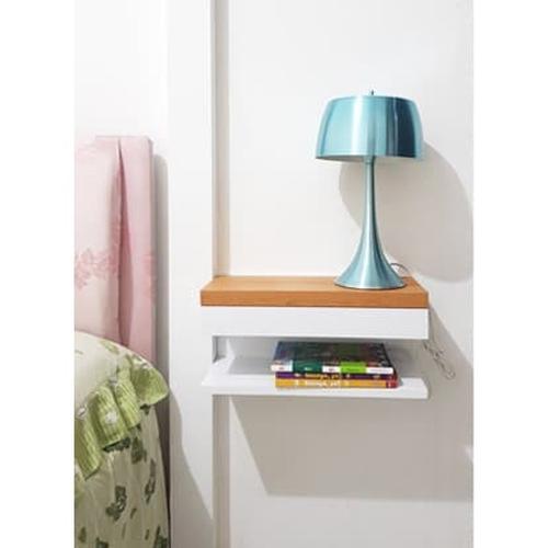 Jual Bed side table minimalist w/drawer and shelf/ meja samping/nakas ...