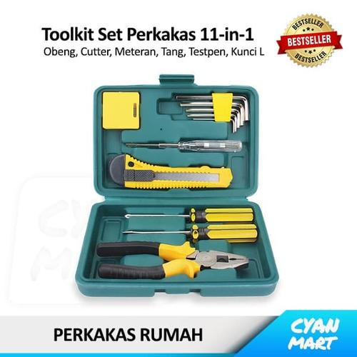 Jual Kunci Set Toolkit Perkakas 11-in-1 Obeng Cutter Tang Kunci L ...