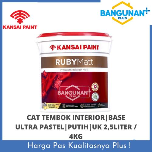 Jual CAT TEMBOK DALAM KANSAI RUBYMATT PUTIH ULTRAPASTEL BASE - Kab ...