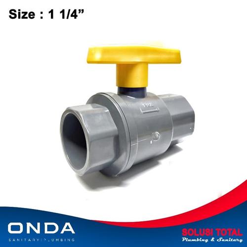 Jual Ball Valve PVCBV 1 1/4" ONDA Polos PVC 1 1/4 Inch Plastik ...
