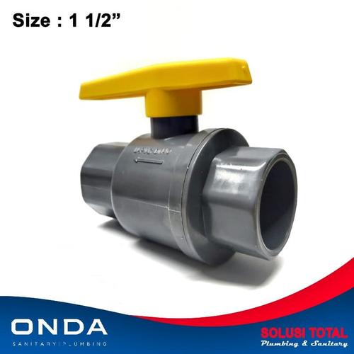 Jual Ball Valve PVCBV 1 1/2" ONDA Polos PVC 1 1/2 Inch Plastik ...