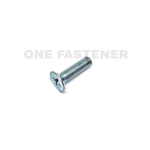 Jual Baut JF M4x15 VERSENG obeng Plus 100 PC Flat Head Machine Screw ...
