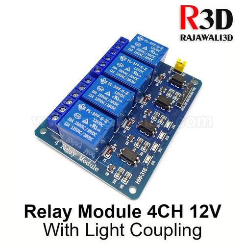 Jual Relay Module 4 Channel 12V With Light Coupling Protection - Kab ...
