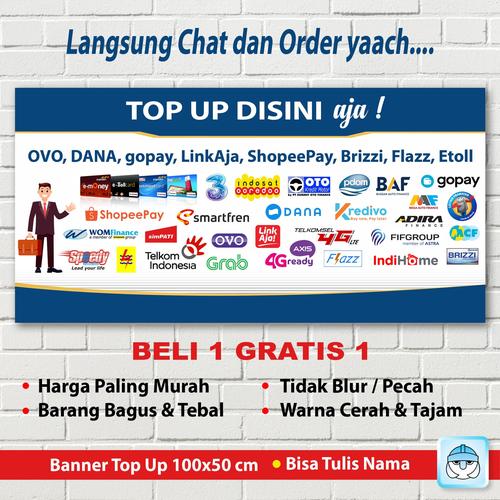 Jual BANNER SPANDUK PPOB LOKET RESMI AGEN BANK BRILINK BELI 1 GRATIS 1 ...