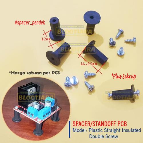 Jual Spacer PCB Double Screw Dudukan Spitser Sekrup Pangkon Plastik PCB ...