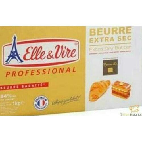 Jual Elle vire french butter butter sheet unsalted 84% fat extra dry ...