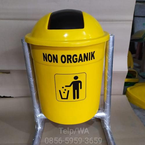 Jual Tong sampah / Tempat sampah bulat 50 liter pilah 1 / 1in - Kuning ...