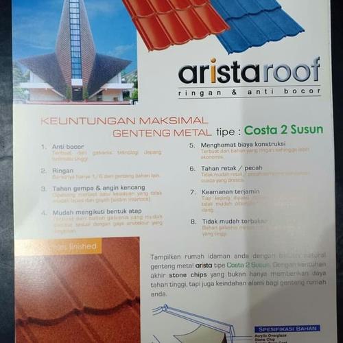 Jual GENTENG METAL ARISTA - Kota Depok - Toserba Bangunan Ideal | Tokopedia