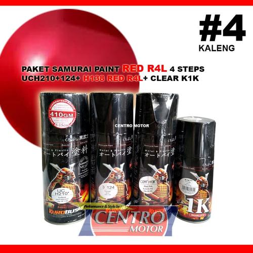 Jual SAMURAI PAINT H138 PAKET 4STEPS,WARNA HONDA SCOOPY RED CANDY TONE ...
