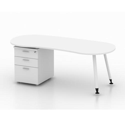 Jual meja kantor meja kerja modera officeplus dengan laci warna putih ...